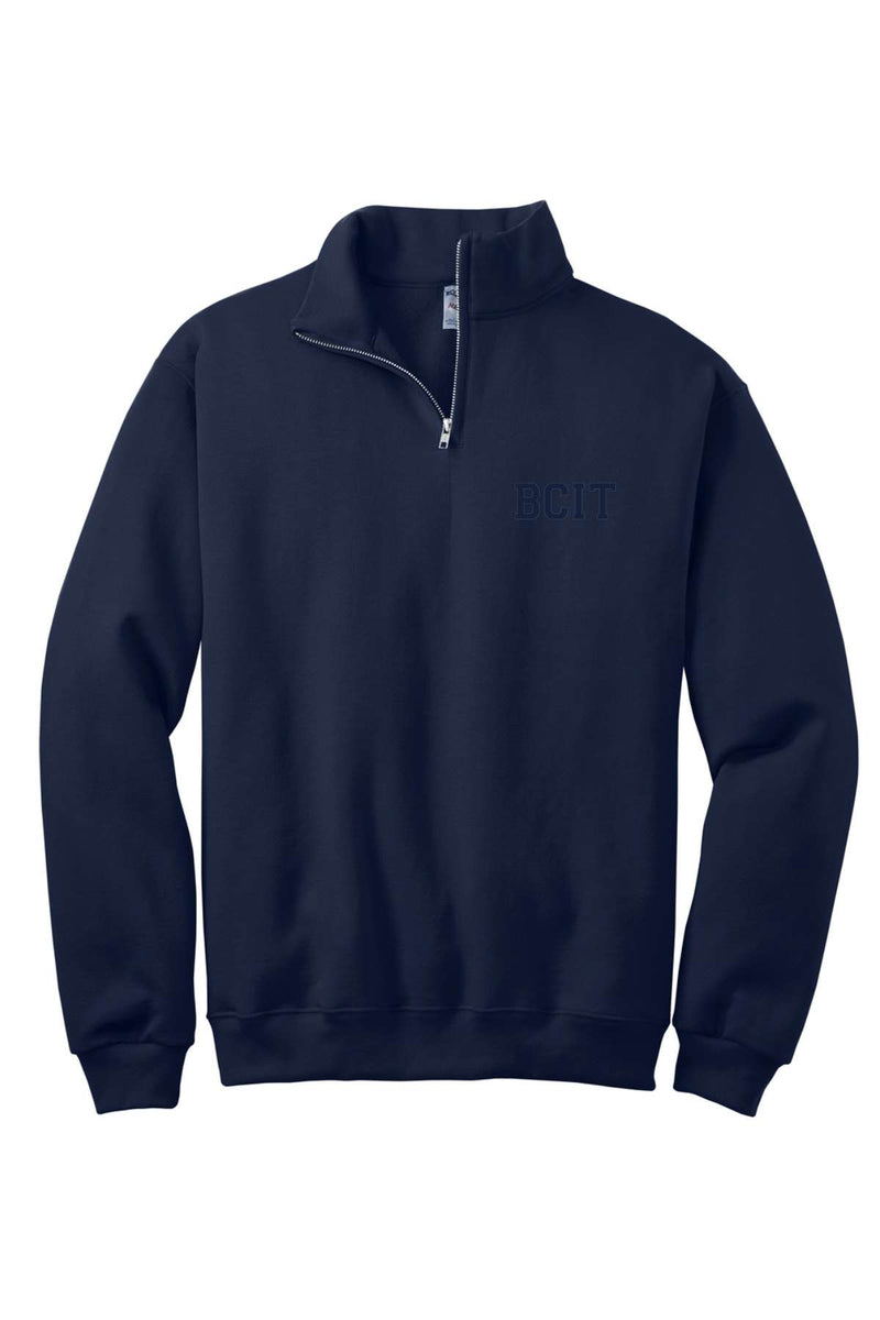 Jerzees 1/4 Zip Sweatshirt Tone on Tone embroidery | BCITSA Geared Up